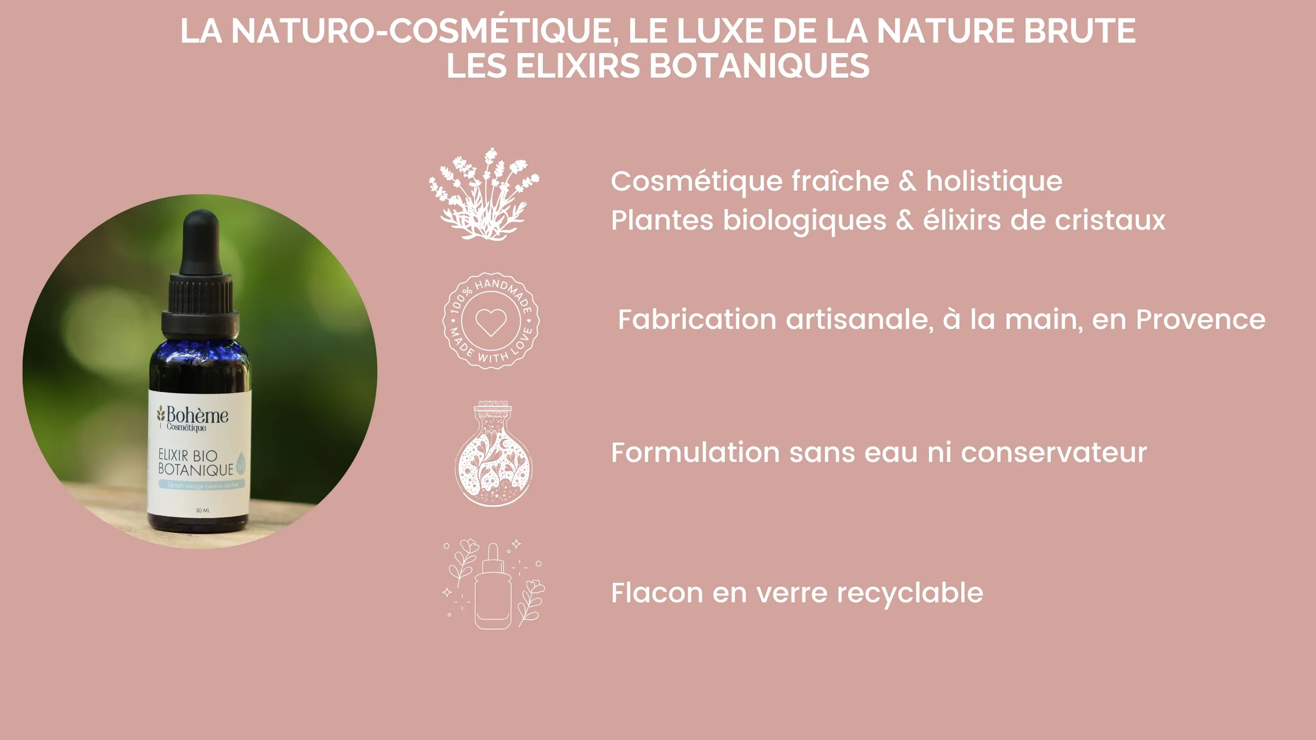 Sérum bio Elixir Botanique n° 1, Peaux sèches, sensibles - Bohème ...